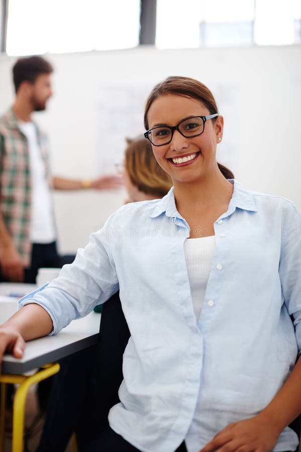 Learning, Engineering or Portrait of Happy Woman in Presentation ...