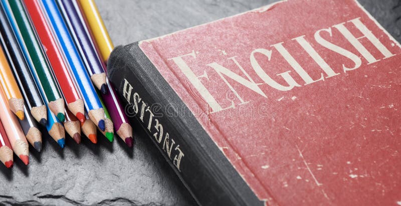 Learning English Concept. Dictionary Stock Photo - Image of classbook ...