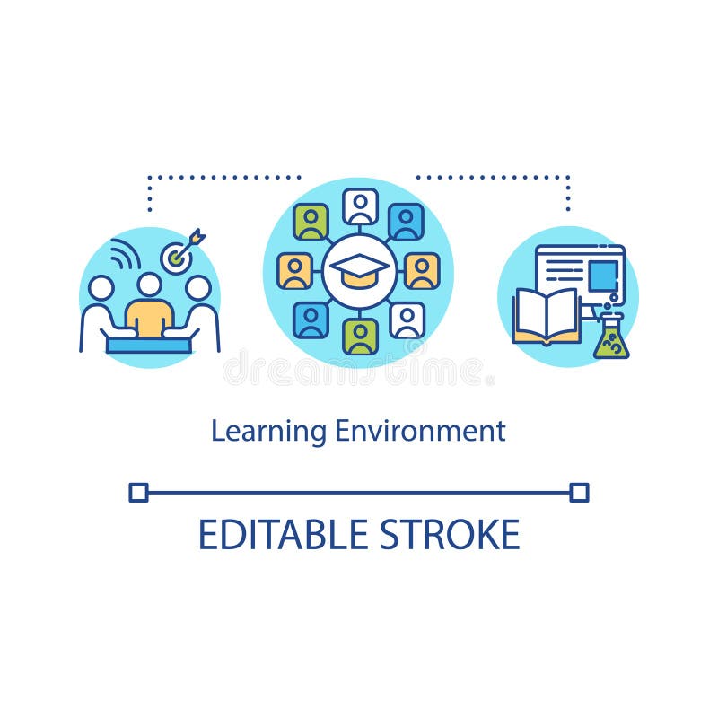 Learning Environment Concept Icon Stock Vector - Illustration of ...