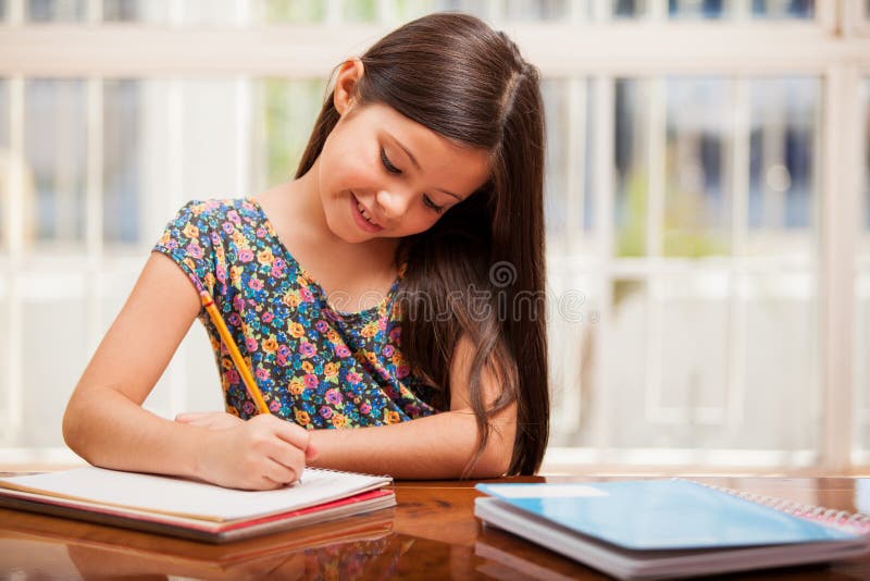 Little Girl Doing Some Homework Stock Photos - Free & Royalty-Free ...