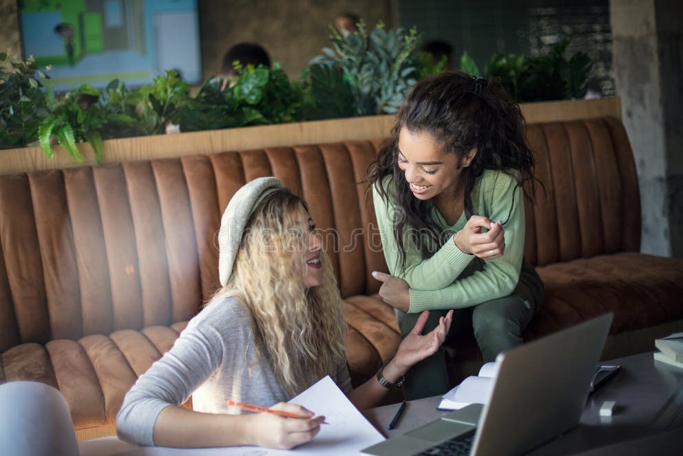 Learning is fun sometimes stock photo. Image of cafe - 177100708