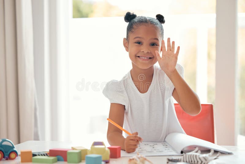 Learning Girl, Greeting or Homeschool Education in Distance Course ...