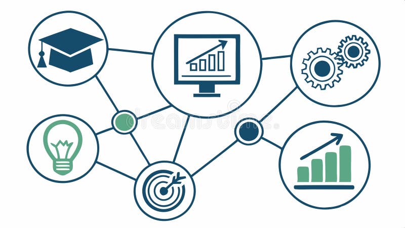 Learning and Growth Icons, Education and Development Vector Design ...