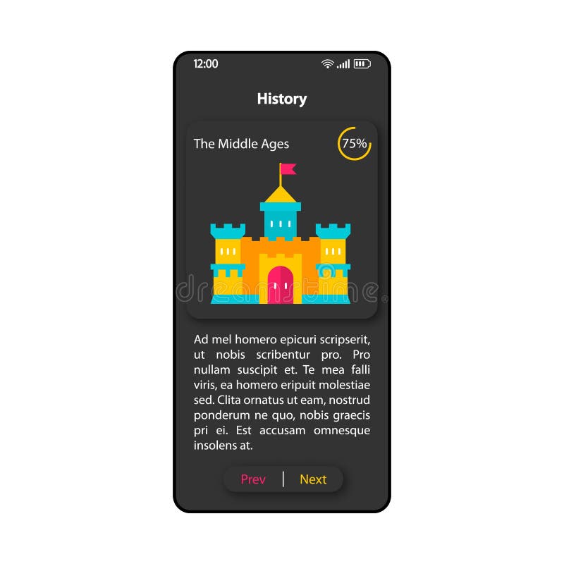 History Knowledge Check Smartphone Interface Vector Template. Mobile ...