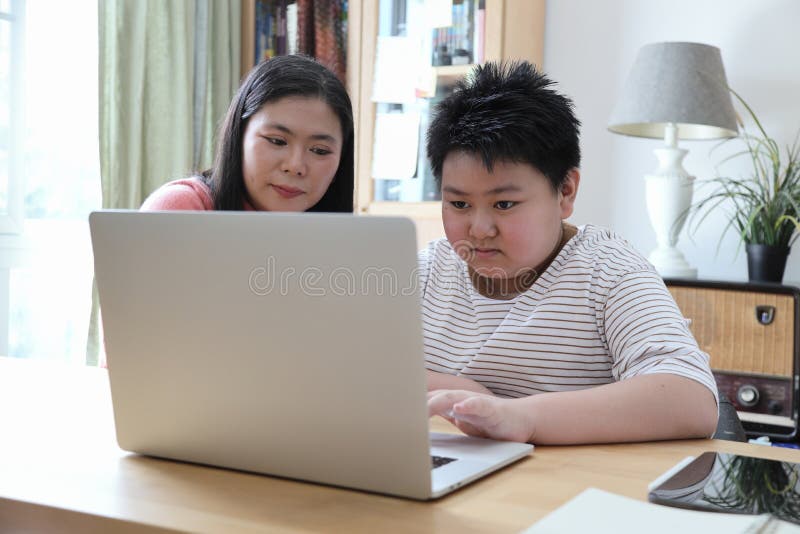 Learning at Home stock photo. Image of teaching, online - 254496026