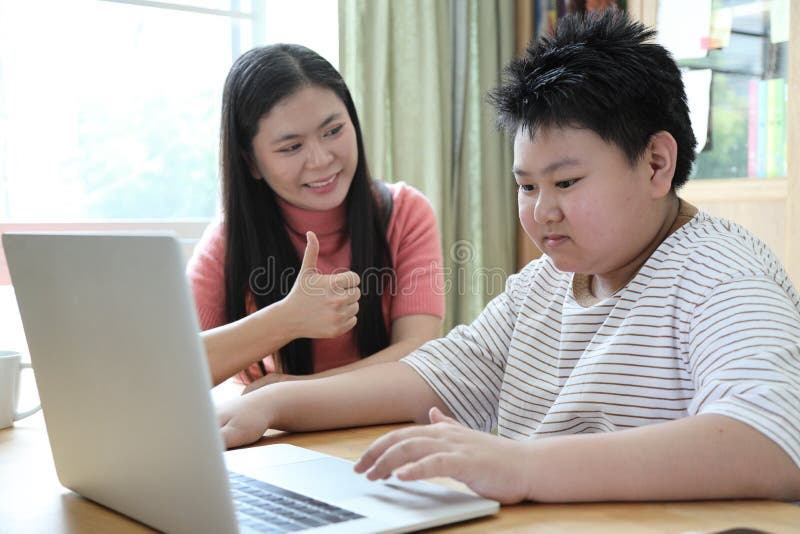 Learning at Home stock photo. Image of female, education - 254496092