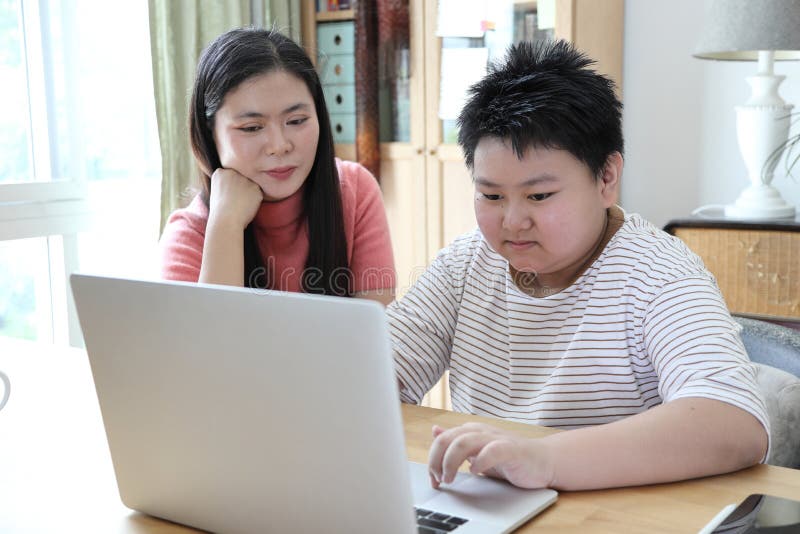 Learning at Home stock image. Image of school, laptop - 254496127