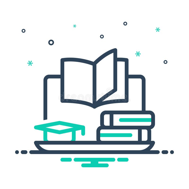 Mix Icon for Learning, Study and Education Stock Vector - Illustration ...