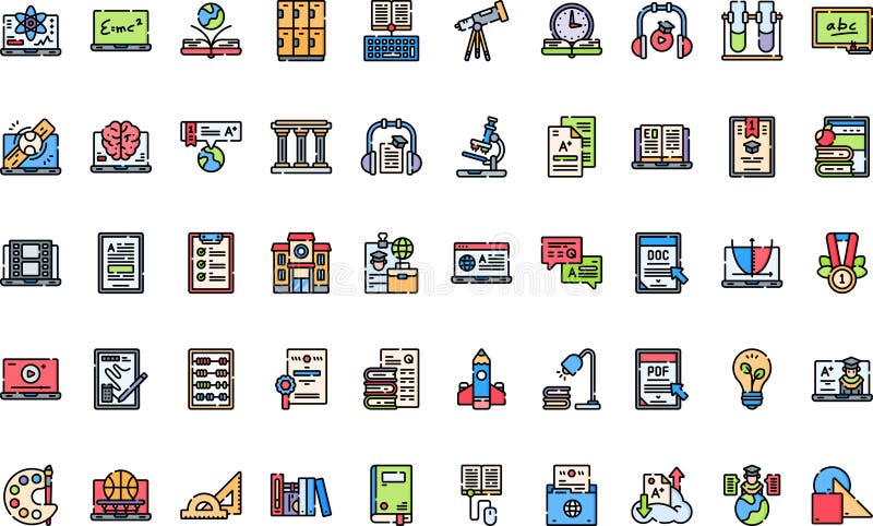 Learning Icons High-Quality Vector Icons Collection with Editable ...