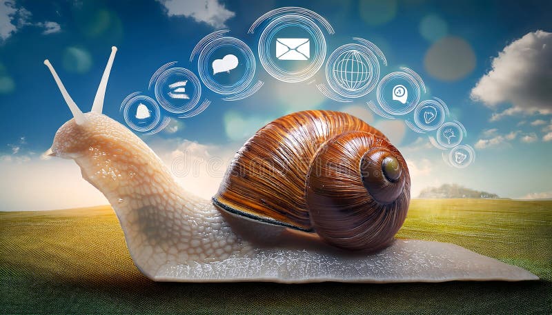 Learning Icons of a Snail Model Business Development Idea Stock ...