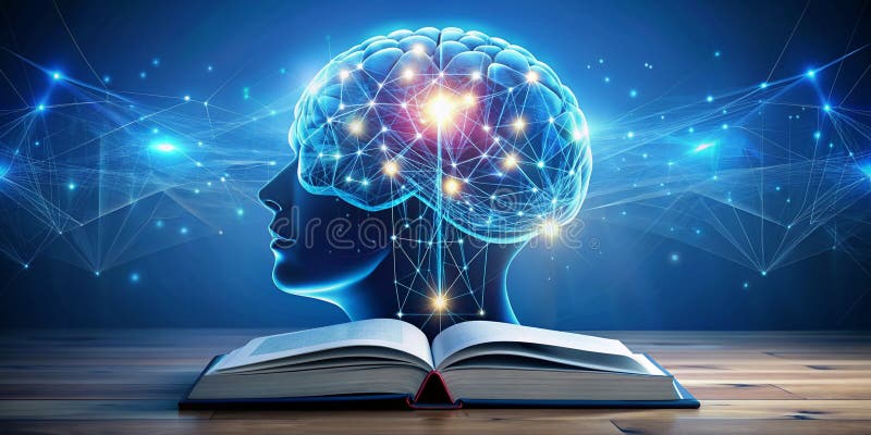 Learning and Intelligence Concept Art Creative AI Stock Illustration ...
