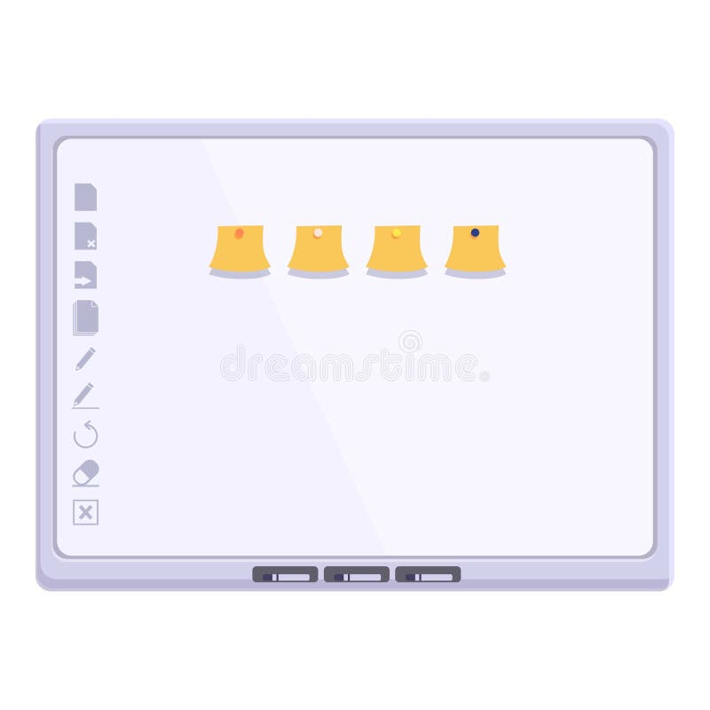 Learning Interactive Board Icon Cartoon Vector. Smart Digital Stock ...