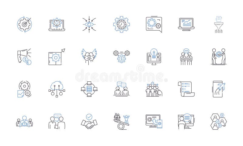 Learning Journey Line Icons Collection. Discovery, Exploration, Growth ...