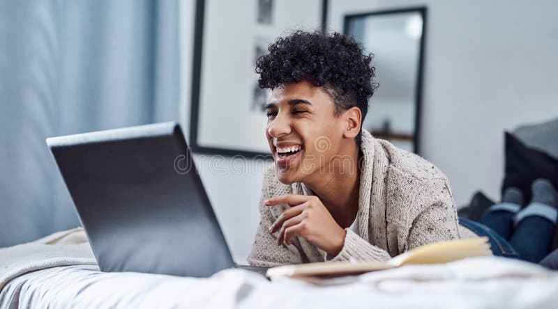 Learning Just Got a Whole Lot Easier with Online Tutorials. a Young Man ...