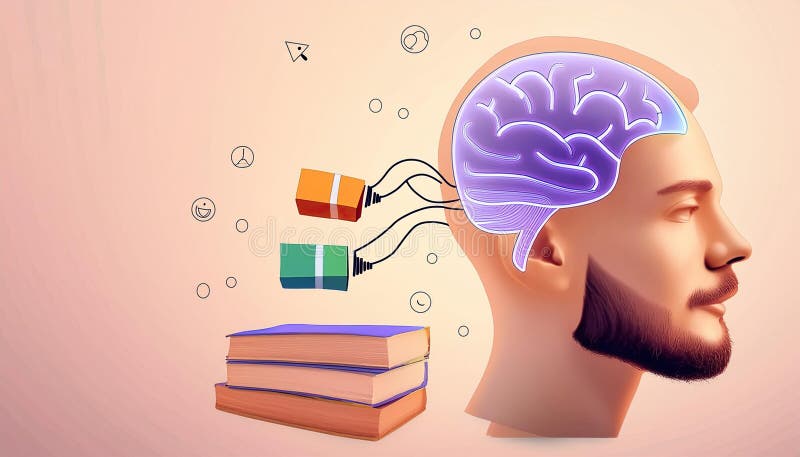 Learning and Knowledge Acquisition: Conceptual Illustration Stock ...