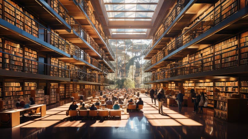 Learning knowledge library stock illustration. Illustration of ...