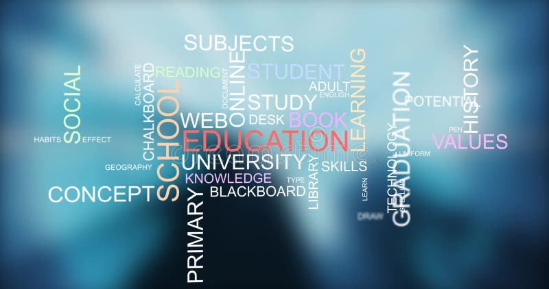 Learning Knowledge through Training Education Word Typography Stock ...