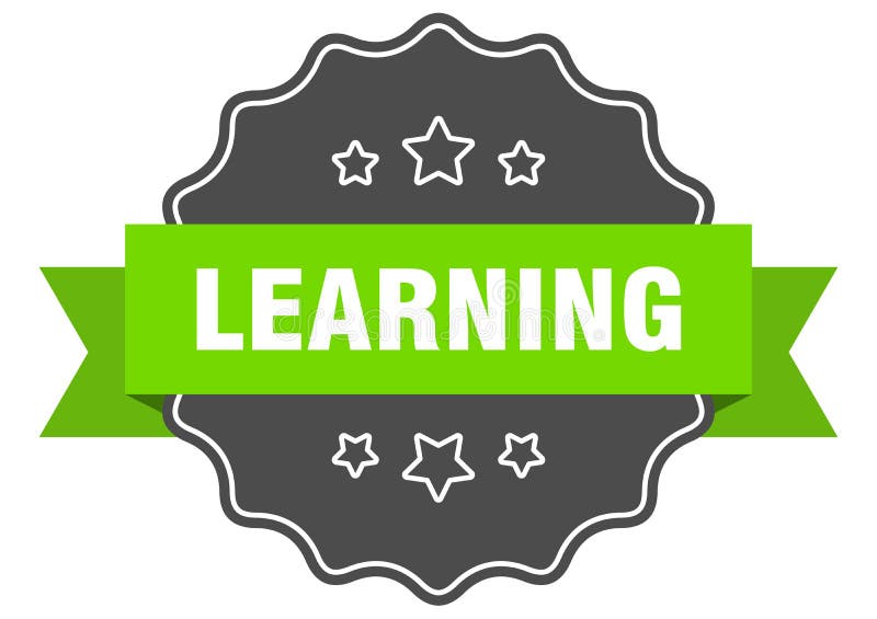 Learning Label. Learning Isolated Seal. Sticker. Sign Stock Vector ...