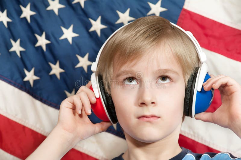 Learning Language - American English (boy) Stock Image - Image of ...