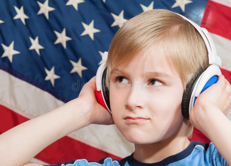 Learning Language - American English (boy) Stock Photo - Image of ...