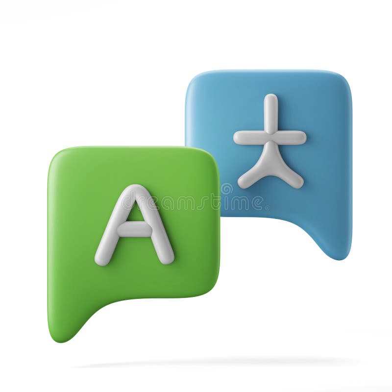 Learning Language Translation Symbol 3d Illustration Rendering Icon ...