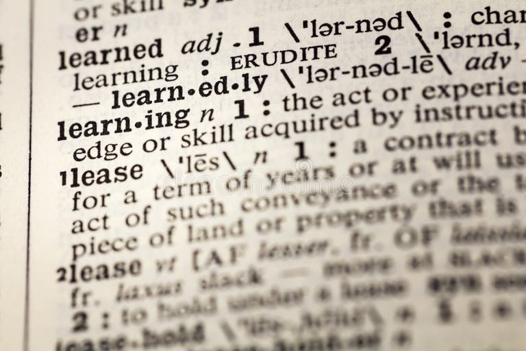 Learning Learn Learned Skill Dictionary Stock Photo - Image of english ...