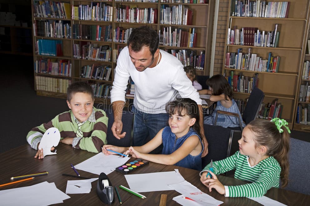 Learning in the Library stock image. Image of learn, listen - 7961471
