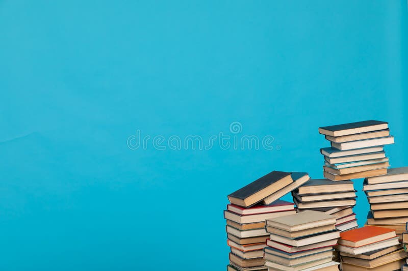 Library Science Stack of Books on White Background Training Stock Image ...