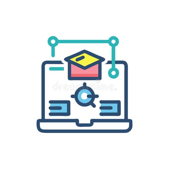 Learning Management Icon for Educational Platforms Stock Photo ...