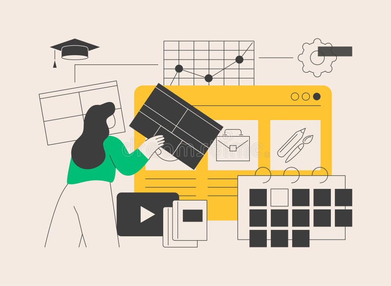 Learning Management System Concept Banner Header. Stock Vector ...