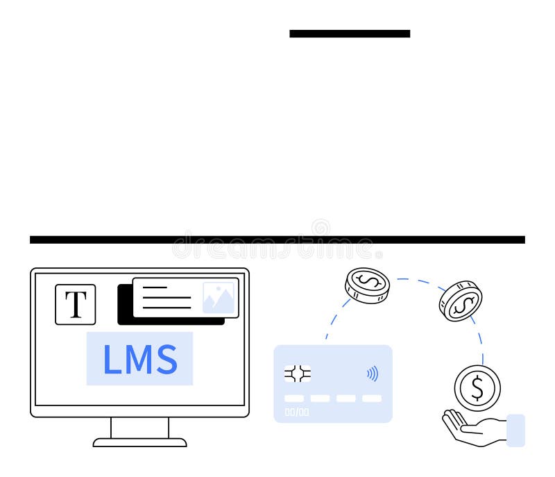 Learning Management System Display with Payment Transaction Concept and ...