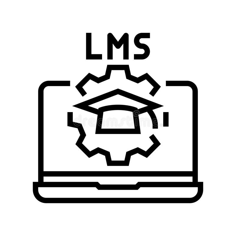 Learning Management System Education Platform Line Icon Vector ...