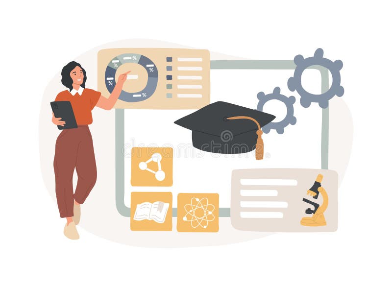 Learning Management System Isolated Concept Vector Illustration. Stock Vector - Illustration of ...