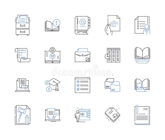 Learning Management System Outline Icons Collection. LMS, Courseware ...