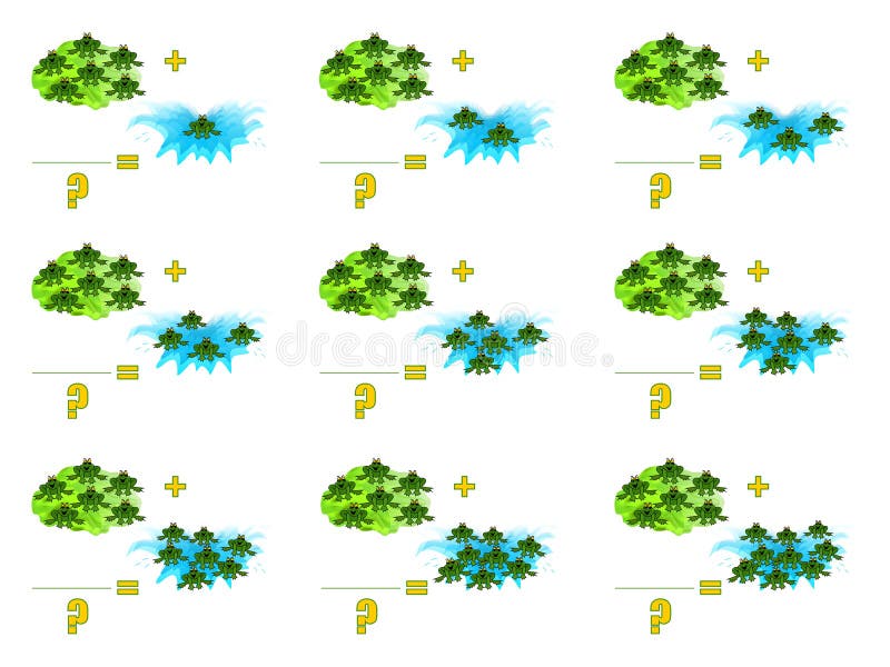 Learning Math, Adding 6 - Var. 2, Cdr Vector Stock Vector ...