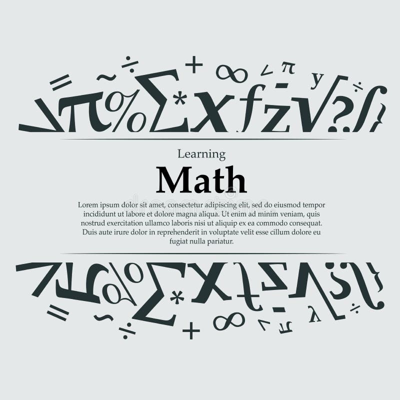 Learning math stock vector. Illustration of background - 155929004