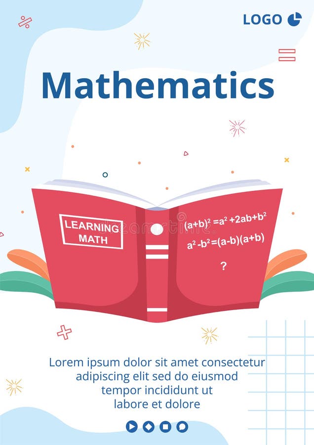 Learning Mathematics Education and Knowledge Flyer Template Flat ...