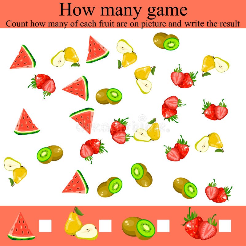 How many objects game stock vector. Illustration of math - 104381074