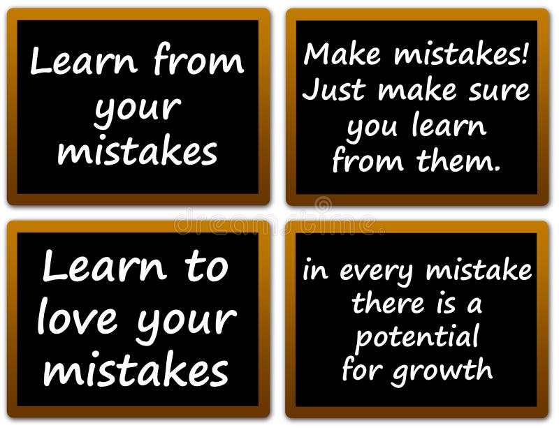 Learning from mistakes stock illustration. Illustration of growth ...