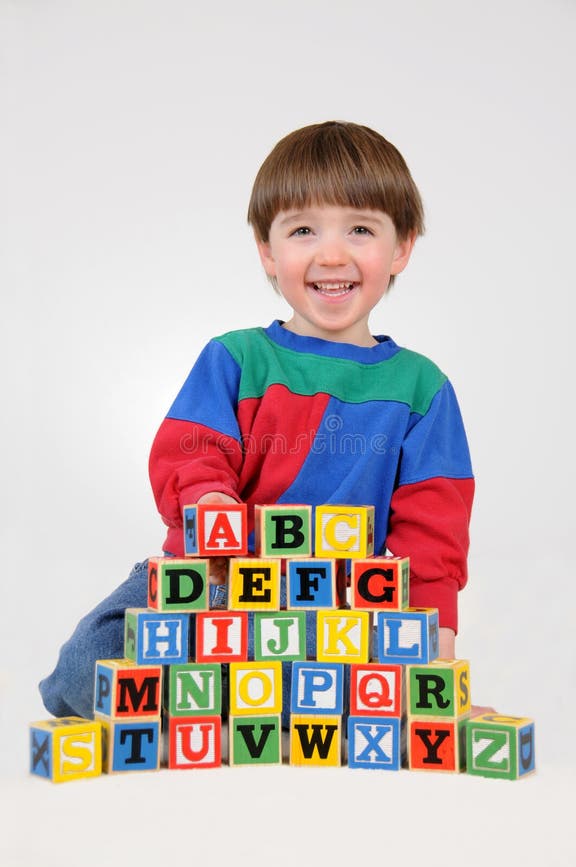 Learning My ABC s stock image. Image of happiness, stack - 13997851