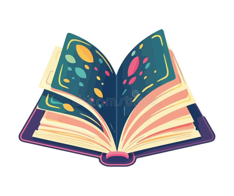 Learning from Nature, Reading Wisdom in Book Stock Vector ...