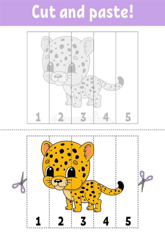 Learning Numbers. Cut and Play. Education Developing Worksheet. Game ...