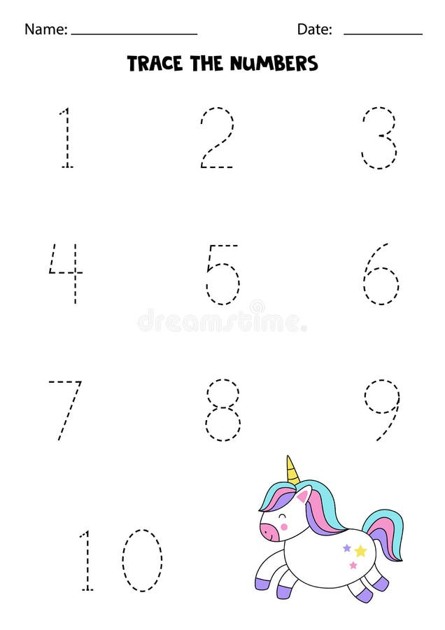 Learning Numbers Tracing Stock Illustrations – 1,190 Learning Numbers ...
