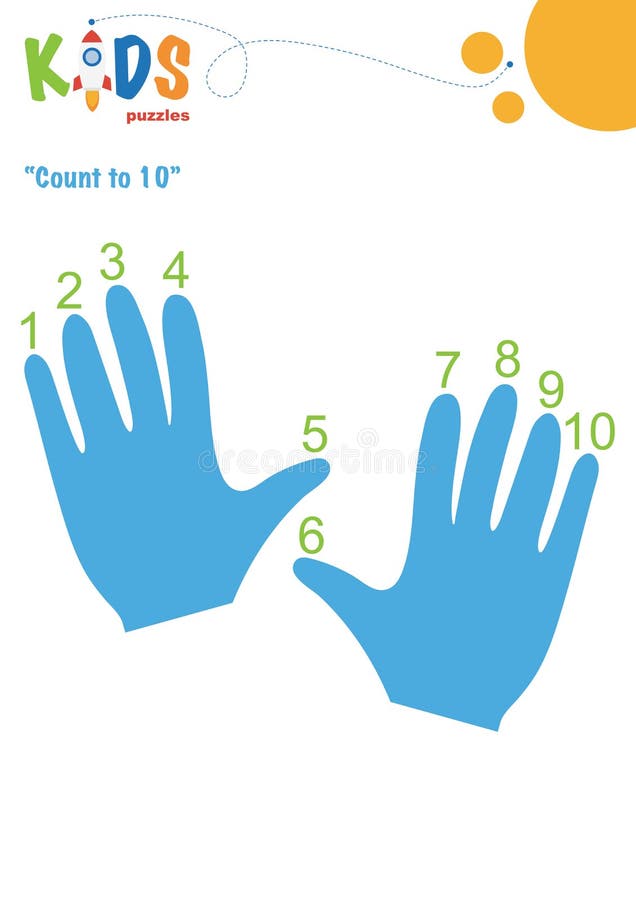 Learning Numbers Worksheet. Math Worksheet Stock Vector - Illustration ...