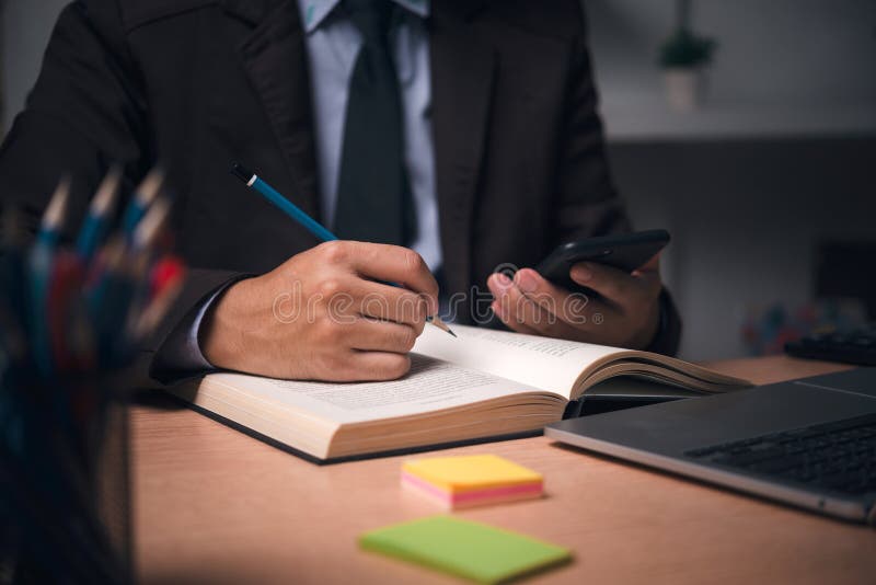 Learning Online Class by Using Laptop Computer and Writing Notebook at ...