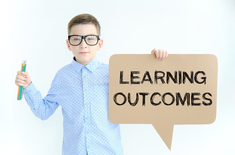 Learning Outcomes are Shown Using the Text Stock Photo - Image of view ...