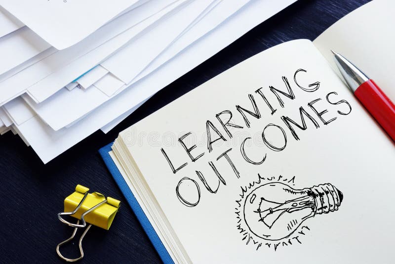 Learning Outcomes are Shown Using the Text Stock Photo - Image of view ...