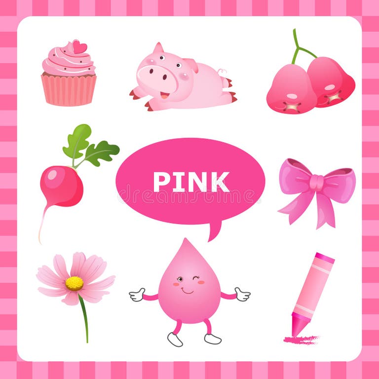 Learning Pink color stock vector. Illustration of cupcake - 54711137