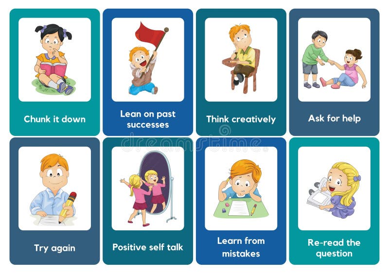 Learning Pit Flashcard Strategies Flashcards - 2 Stock Illustration ...