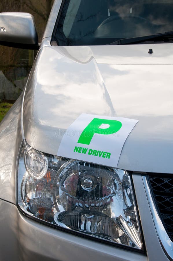Learning Plates on a car stock photo. Image of highway - 18310768